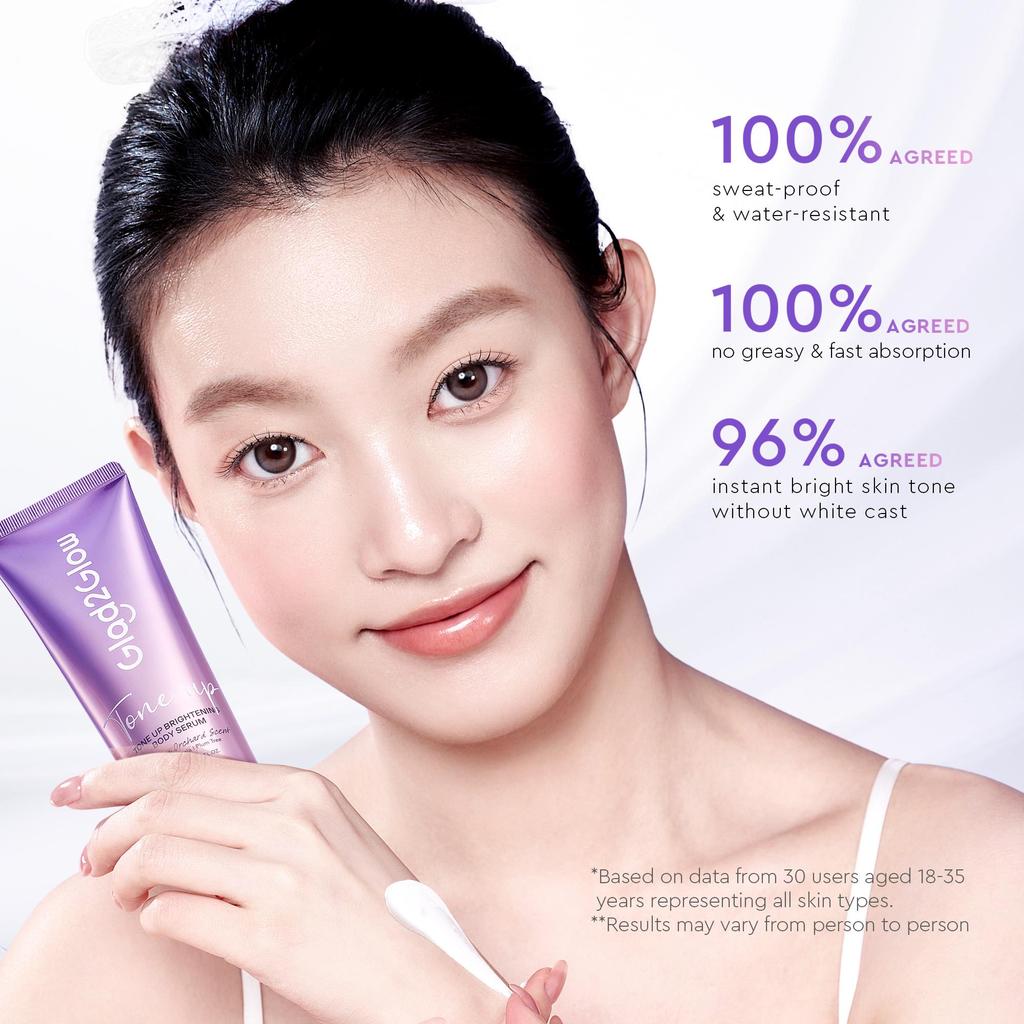 [Buy 1 Free 1]Glad2Glow Tone Up Brightening Body Serum 100ml with ...
