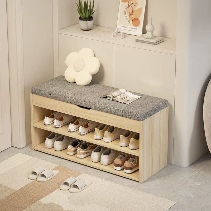 Doorway Shoe Changing Bench Home Use Sit-On Shoe Rack Entryway Solid ...
