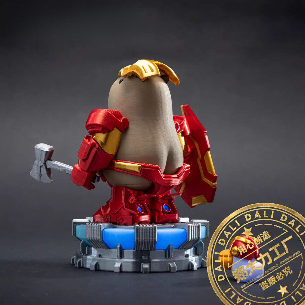 [Genuine]Xiaohongshu Same Style Iron Man Capybara Figurine Creative ...