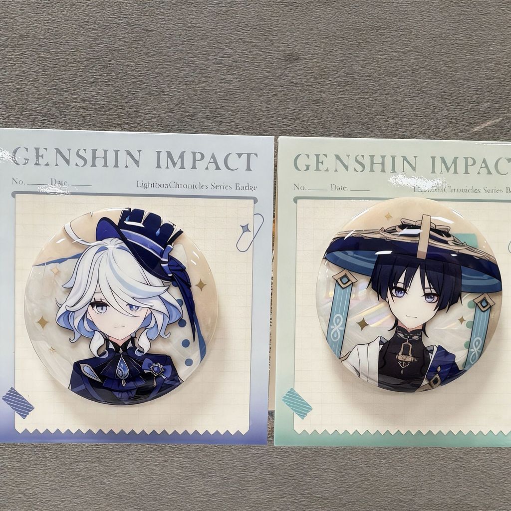 Genshin Impact Furina Wanderer Tinplate Badge - Pain Bag Charm Anime ...