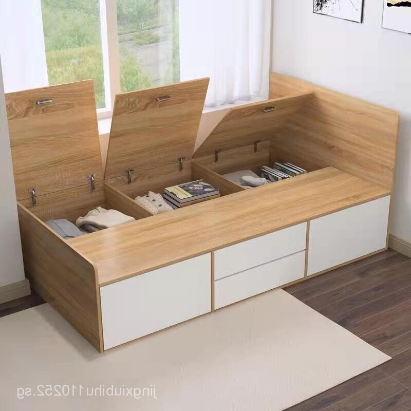 【High Quality】 Nordic Tatami Bed Single Bed1.2Multifunctional Storage ...
