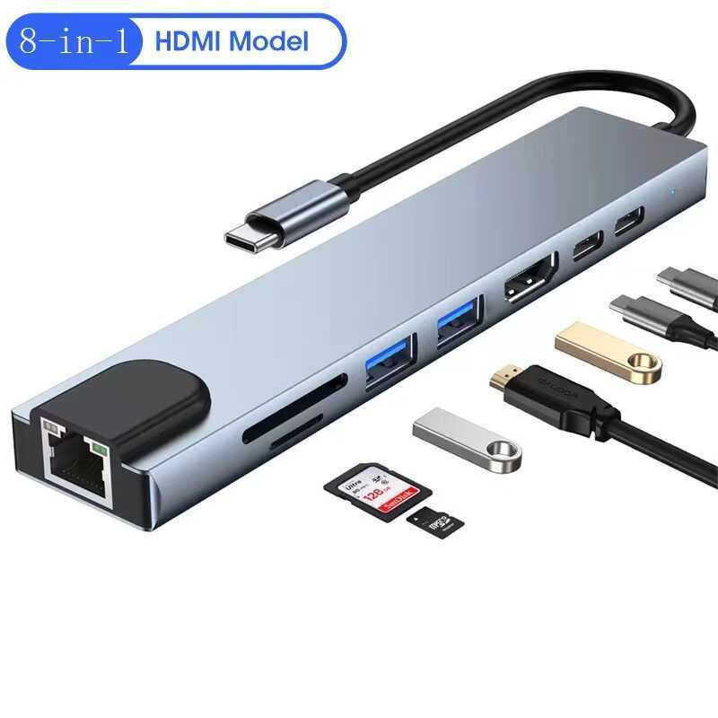 Type-c Docking Station Eight-in-One USBC Docking Station to HDMI ...
