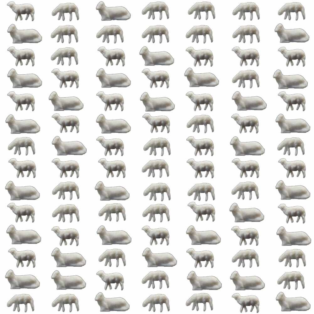 [ANGY] 10 PCS Farm Animals Model Railway N Scale 1:150 Sheep Model DIY ...