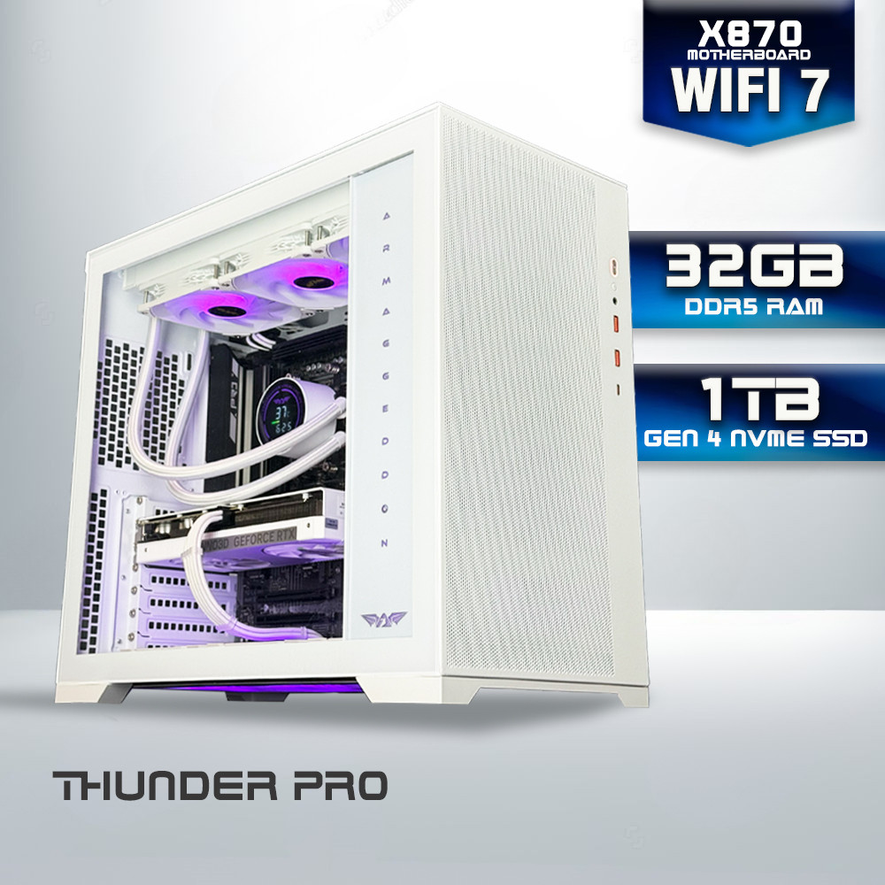 Armaggeddon Thunder Pro R7 7800X3D + RTX 5060TI 16GB Custom Desktop PC ...