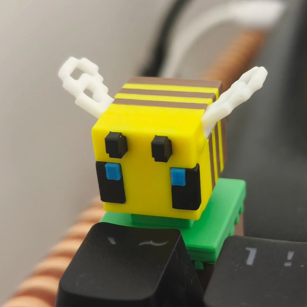 Minecraft Bee Keycaps Cute MX Switch 3D Mechanical Resin Keycaps ESC ...