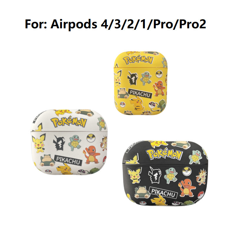 All Star Cartoon PIKACHU Pokemon earphone case for AirPods 4 3 2 1 Pro ...