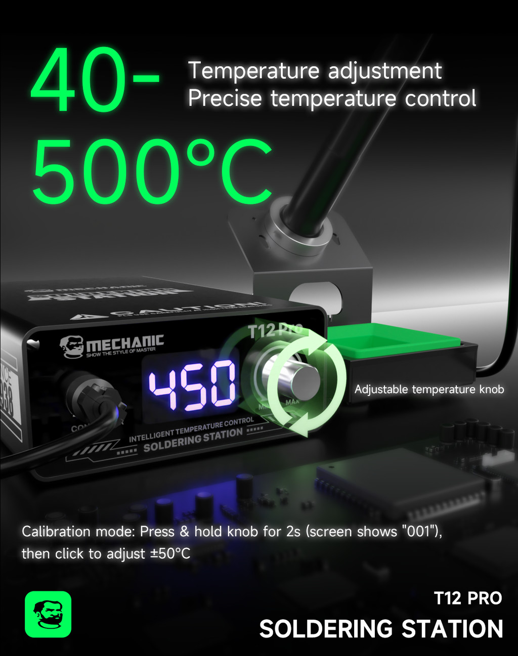 MECHANIC T12 PRO Portable Soldering Station 75W Smart Temperature ...