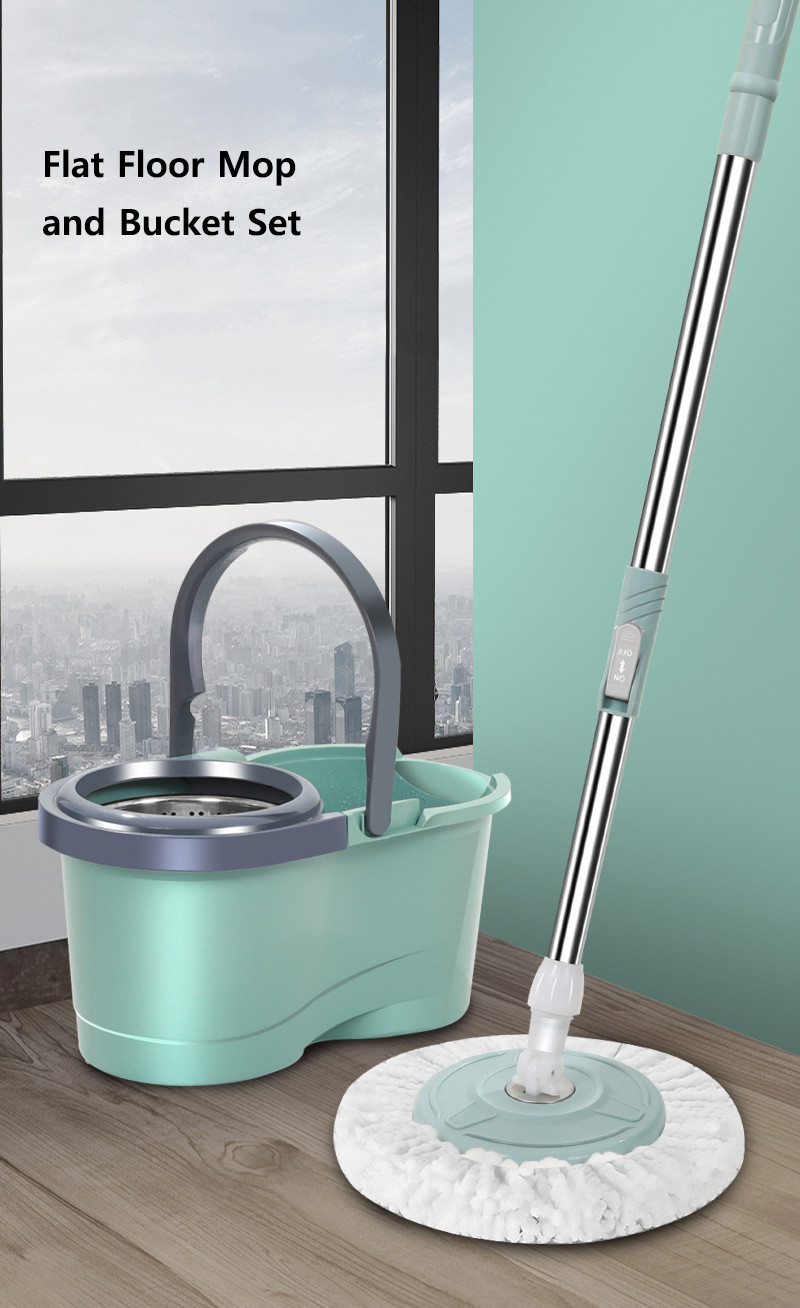 【SG in stock】Free 6 pads Spin Mop and Bucket Set Spin Mop Rotating Spin ...