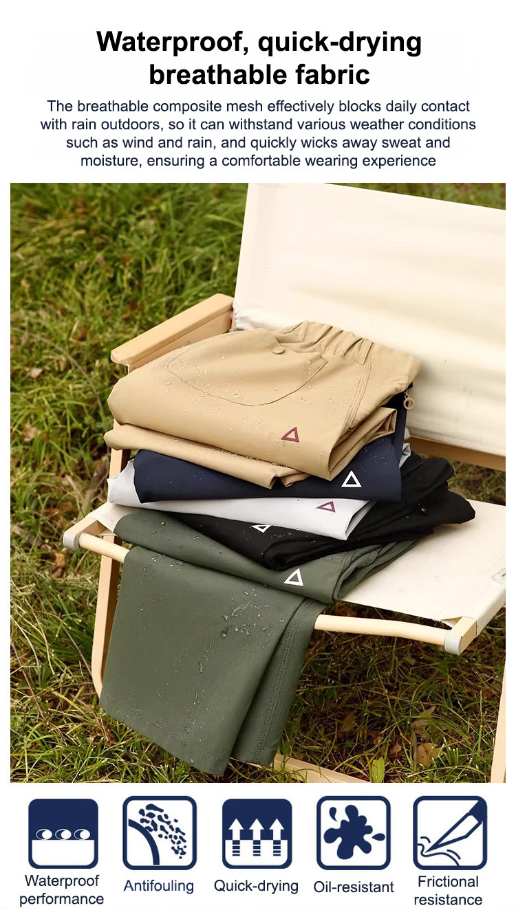 Men's Summer Quick-Dry Work Pants anti wrinkle Stretch Casual trousers ...