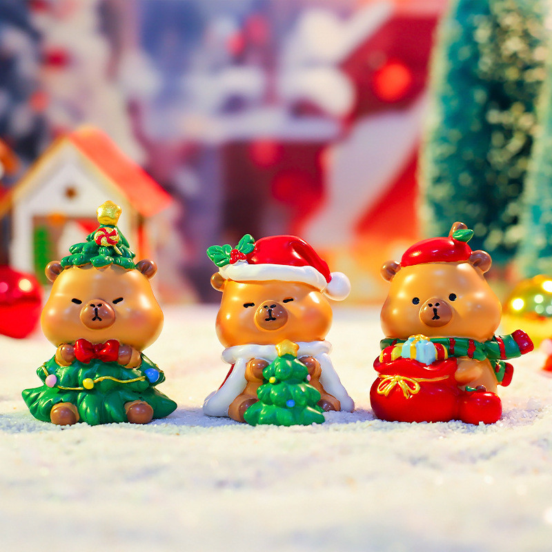 Capybara christmas carnival blind box set figure toys home atmosphere ...