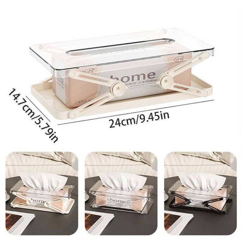 Light Luxury Creative Tissue Box Liftable Spring Tissue Storage Box ...