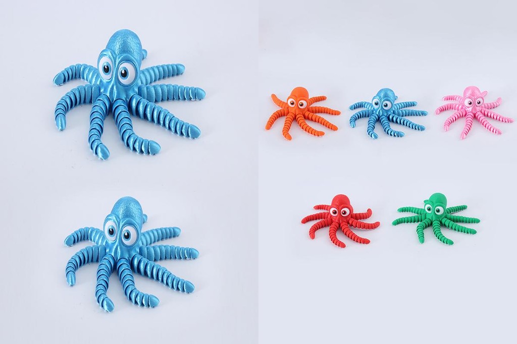 3d Printed Octopus Toy Desk Octopus Ornament Articulated Octopus ...