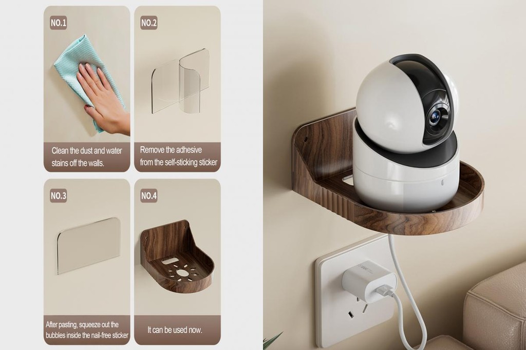 canaan| Security Camera Holder Security Camera Wall Mount Adhesive ...