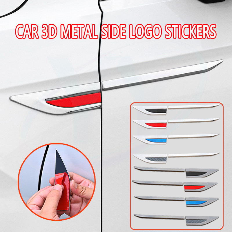 Mitsubishi Car Door Fender 3D Metal Side Logo Stickers Creative ...
