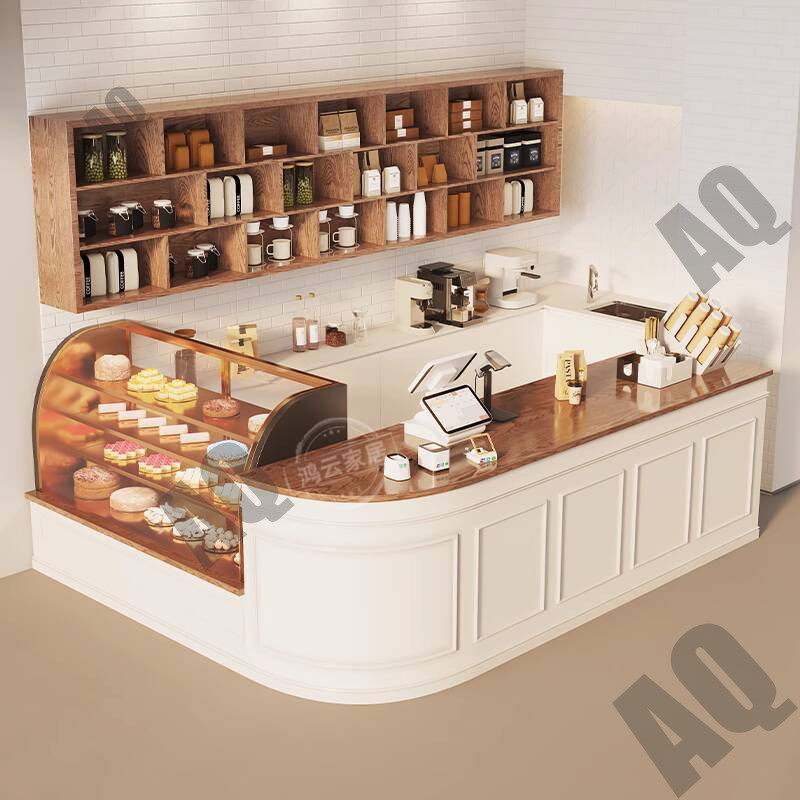 ZAQ Bar Counter Cake & Dessert Shop Counter Cashier Counter Bubble Tea ...
