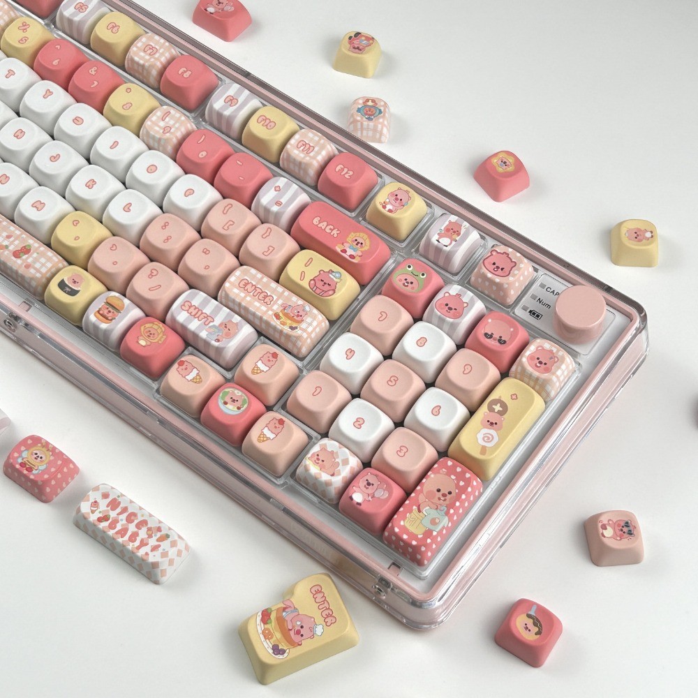 Loopy Keycap 130 keys PBT MOA Profile Five-sided Dye Sublimation ...