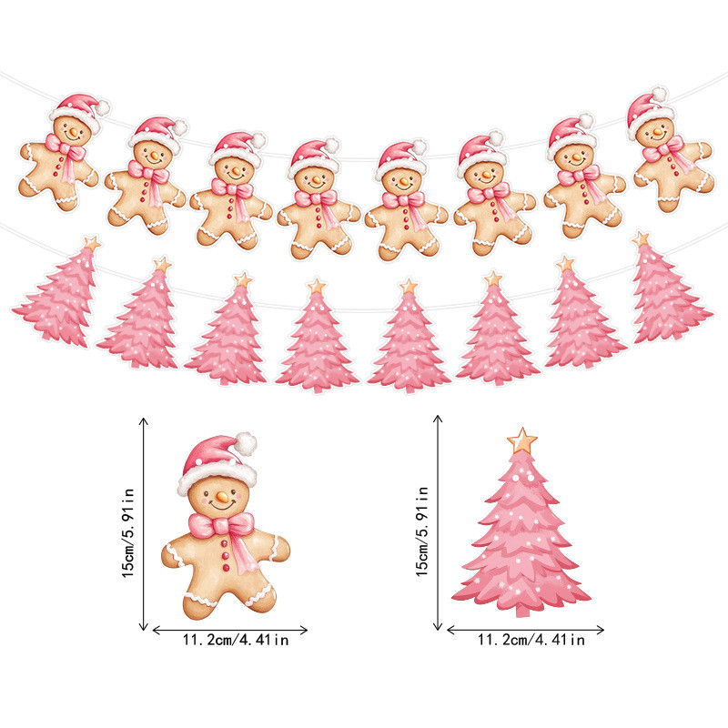 New Christmas Decorative Pennant Banners Christmas Party Pennants ...