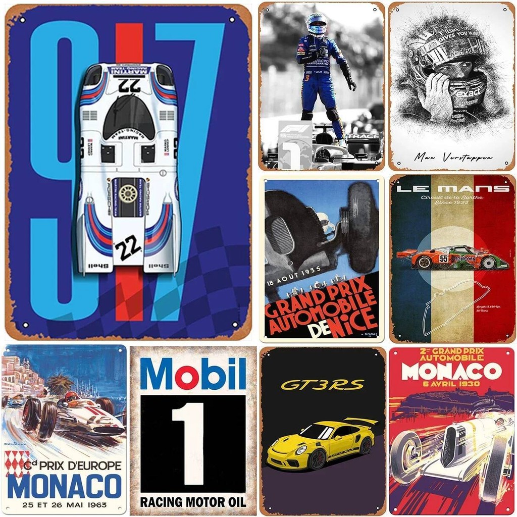 Grand Prix Automobile DeNice Metal Tin Signs Vintage Wall Art Racing ...