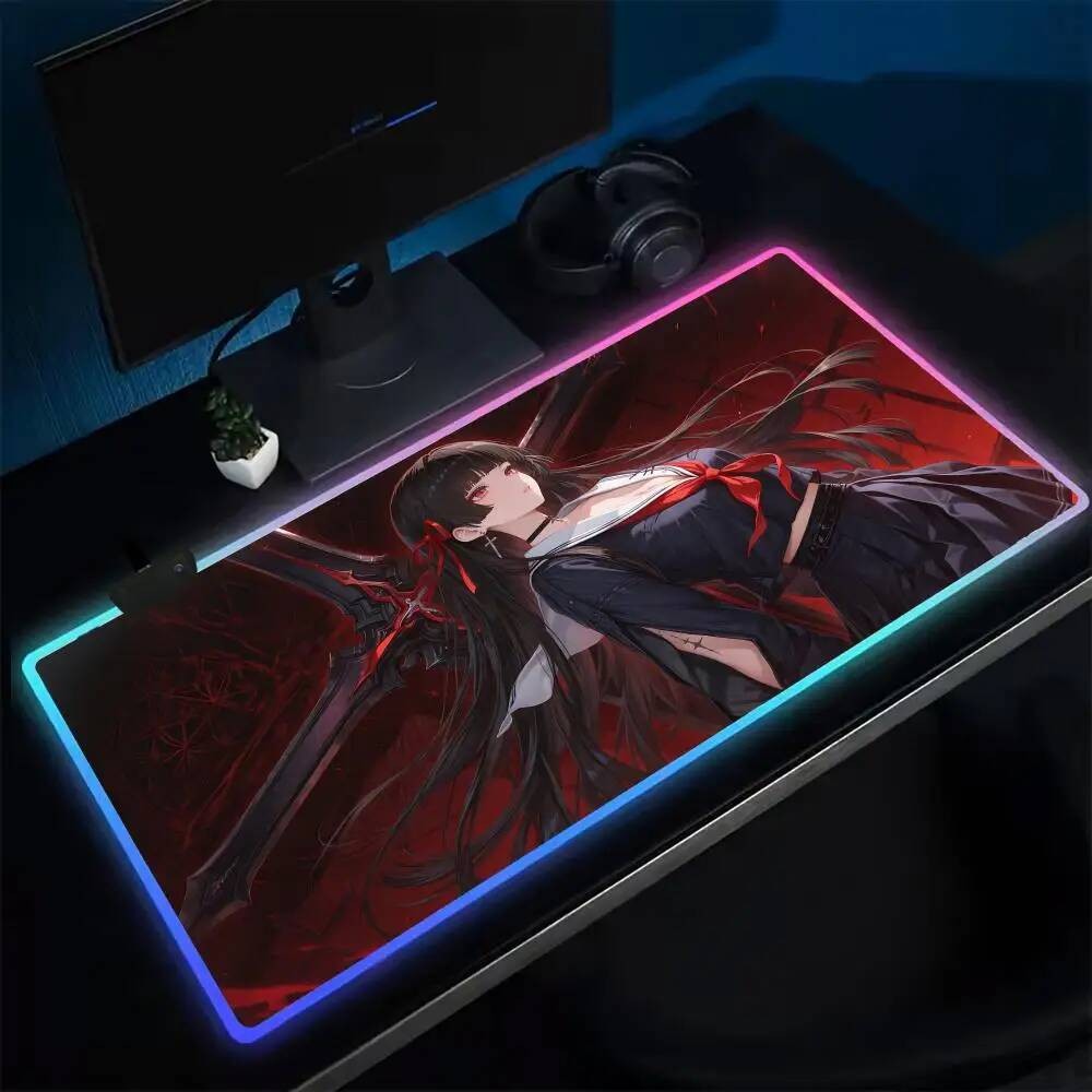 Wuthering Waves Chisa Mouse Pad Anime Gaming Mouse Pad LED Table Pads ...