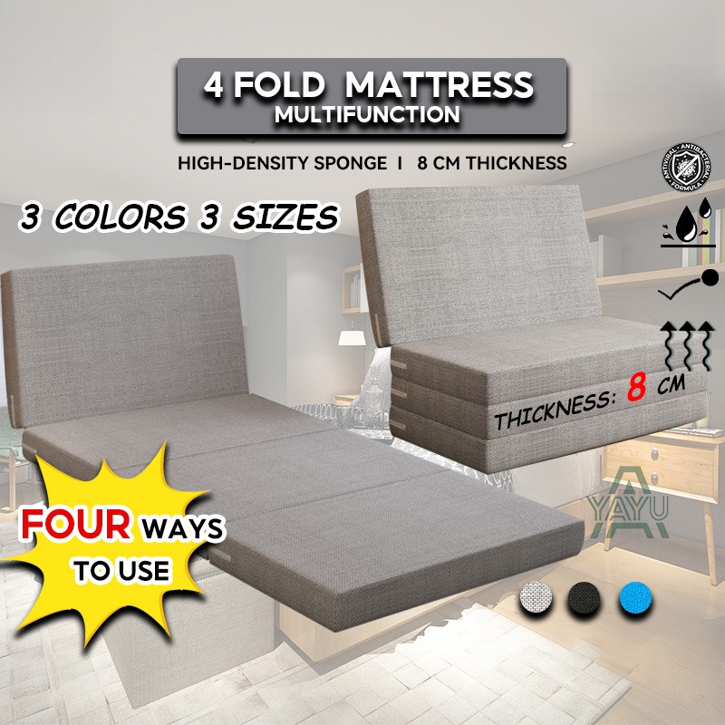 Foldable Mattress Single Mattress And Queen Foldable Bed / 4 Fold / 8Cm ...