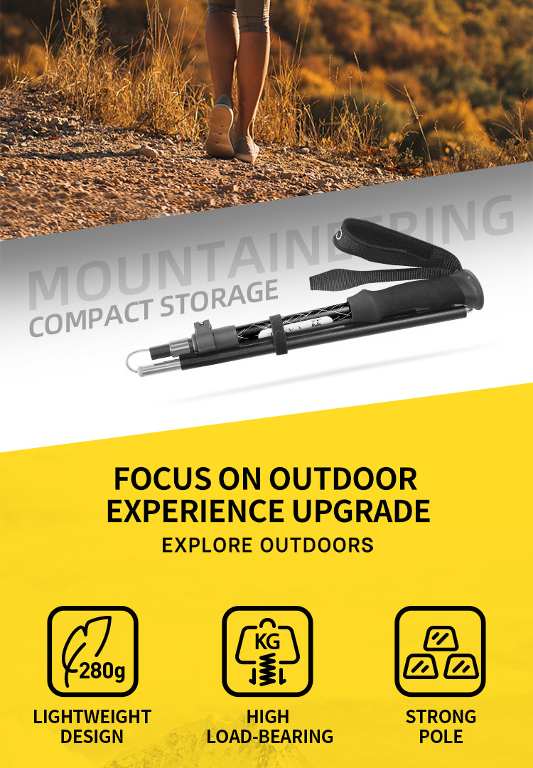 CAMEL CROWN Outdoor Trekking Pole Lightweight Foldable Aluminum Hiking ...