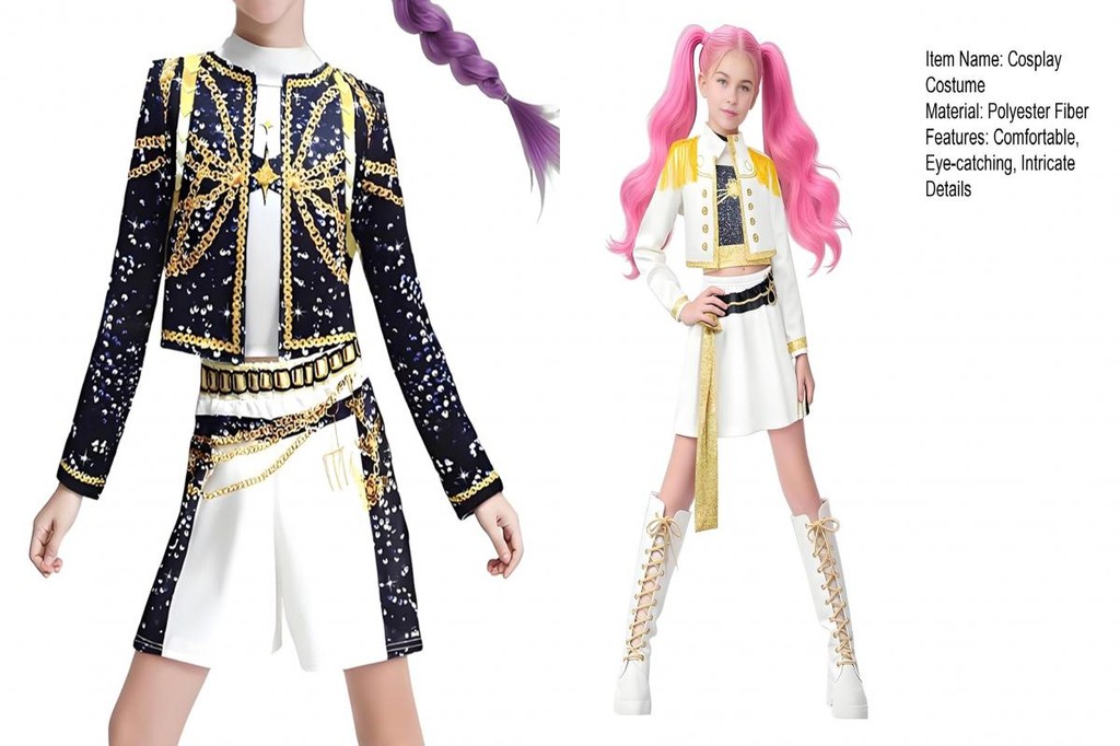 fulaide- Cosplay Dance Costume Attention-grabbing Stage Outfit Pop ...