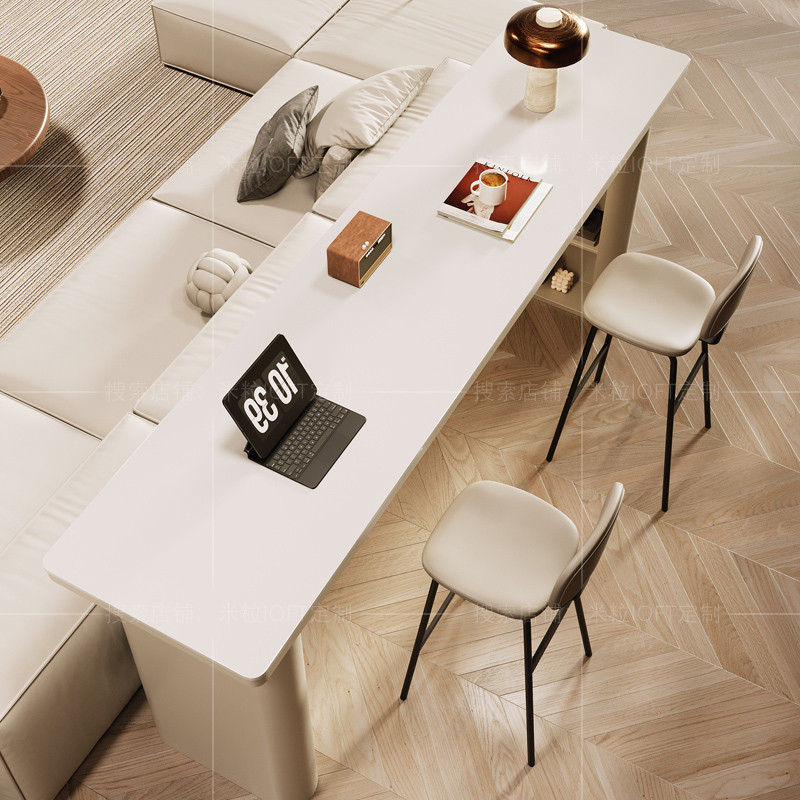 Living Room Sofa Back Bar Table Long Table Small Apartment Wall ...