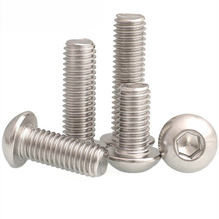SUS316 Stainless Steel Button Head Allen Bolts / Hex Screws M2 M2.5 M3 ...