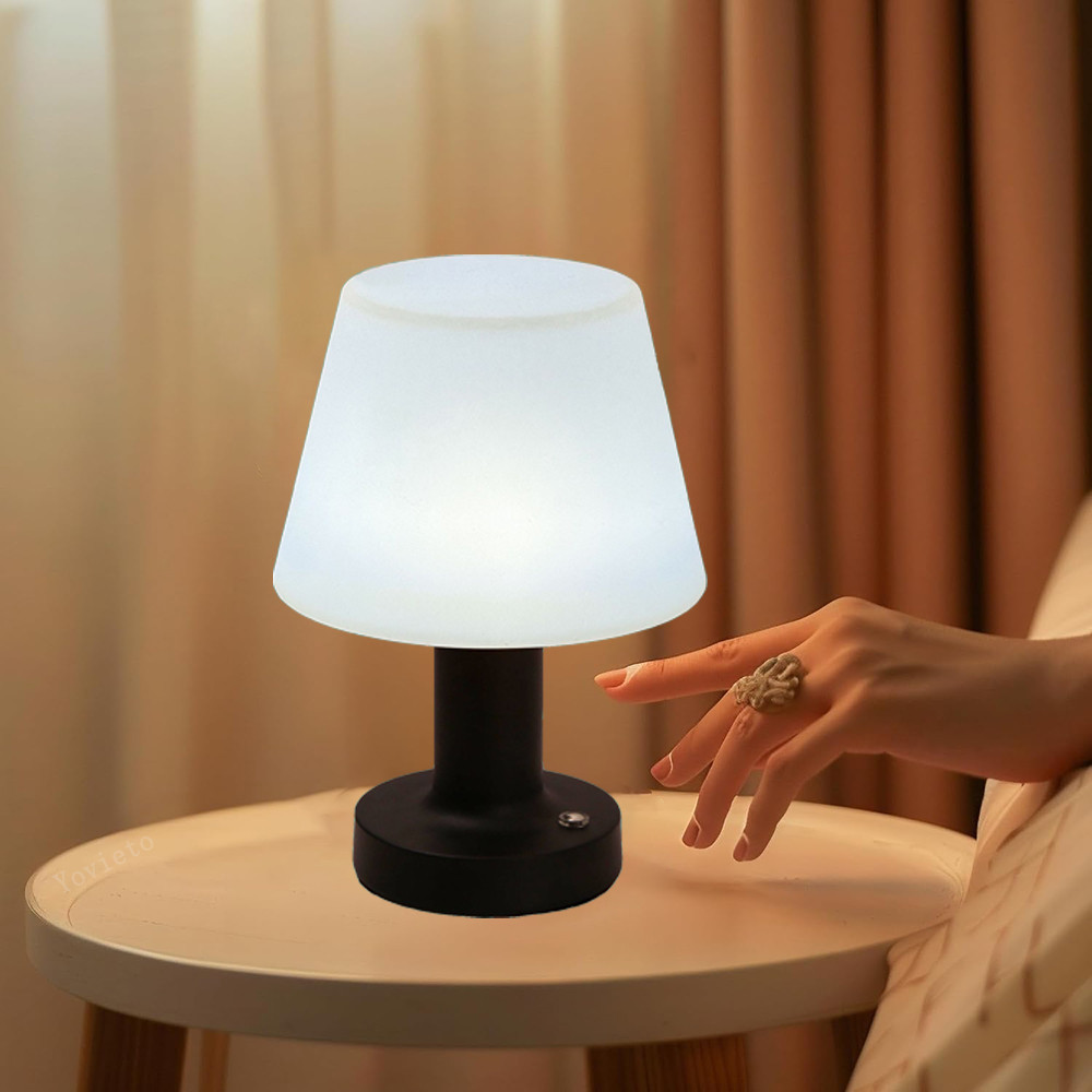 Mushroom Lamp Portable Wireless Touch Rechargeable Table Lamp Bedroom ...