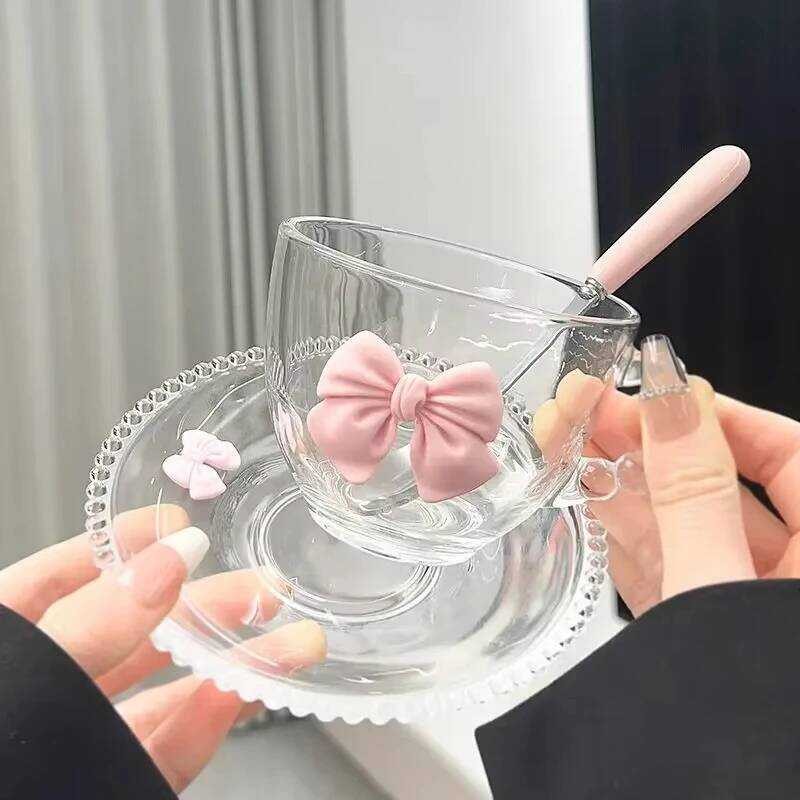 p Glass Niche Design Handle Mug High Aesthetic Water Home Coffee Cup ...