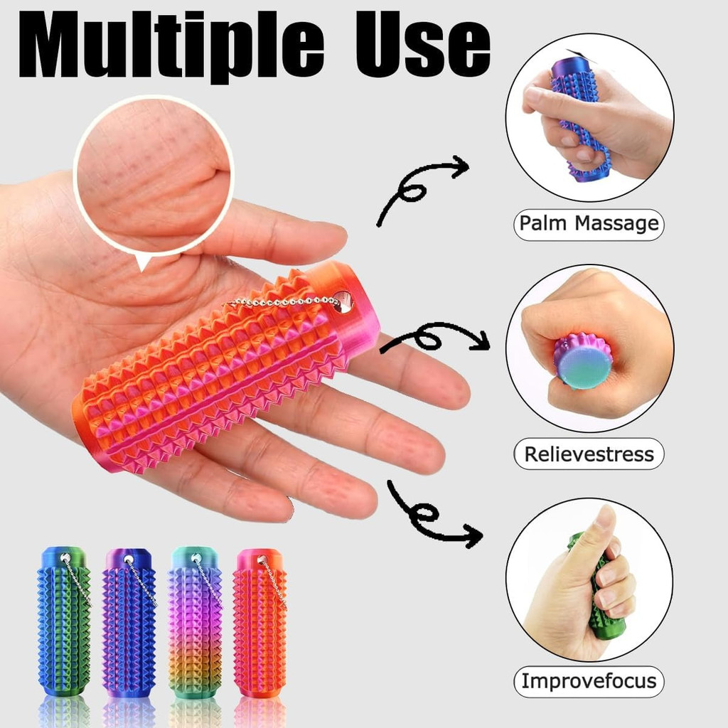 Portable Anxiety Relief Sensory Fidget Toy Clicker Tactile Spikes for ...