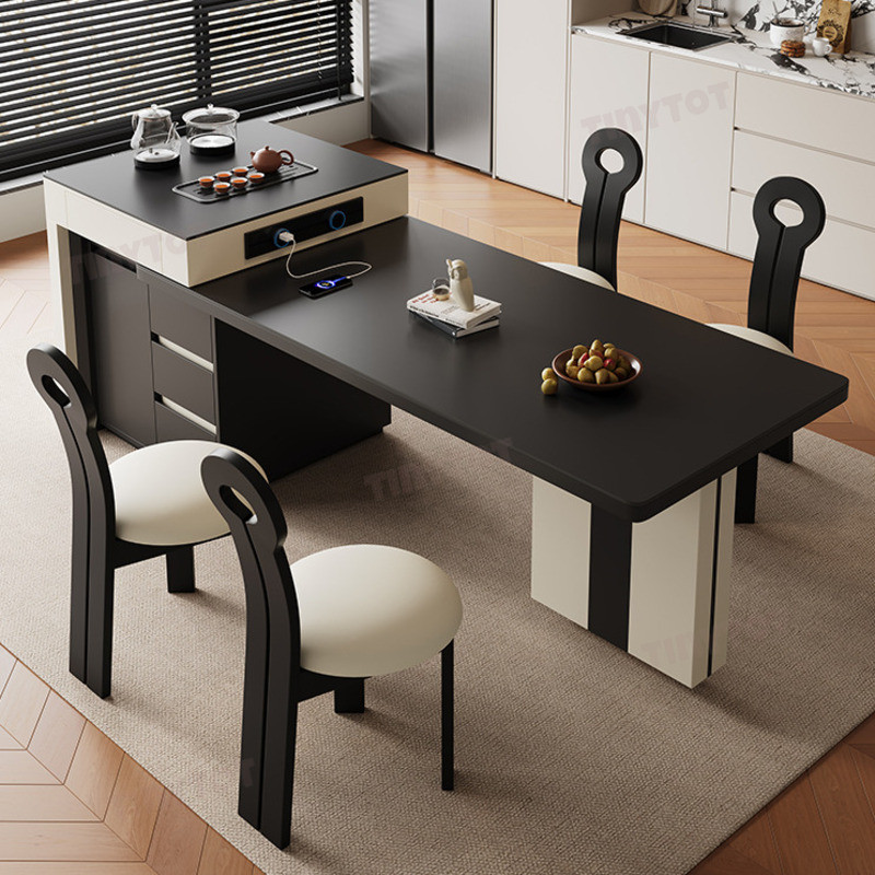 chennengquan5.sg Solid Wood Island Dining Table Integrated ...
