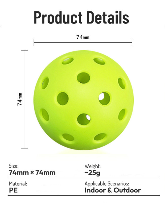 Wholesale Pickleball Balls (Indoor & Outdoor) | 6pcs 40-Hole Durable ...