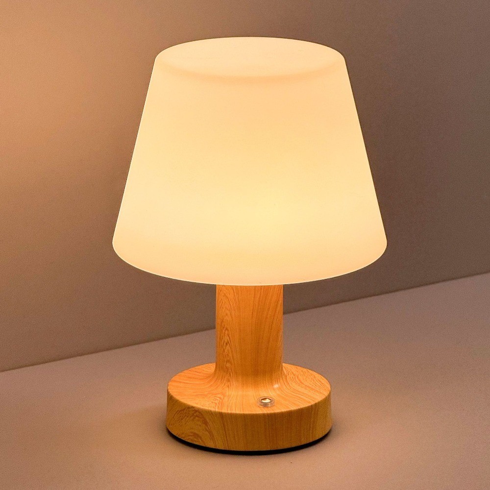 Mushroom Lamp Portable Wireless Touch Rechargeable Table Lamp Bedroom ...