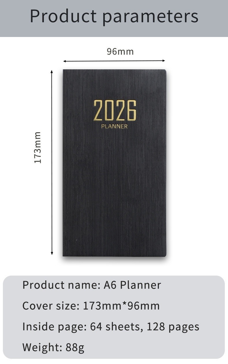 Ossayi 2026 Daily Weekly Planner A6 with PU Leather Cover 365 Days ...