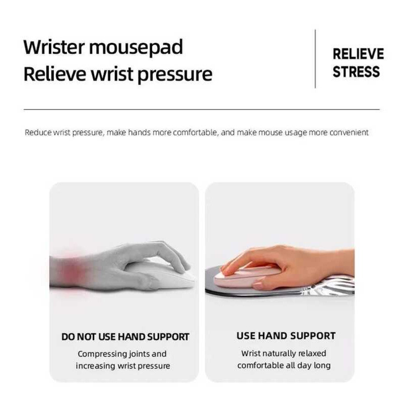 Transparent Pain Relieve Gel Mouse Pad Ergonomics Minimalism Anti Slip ...