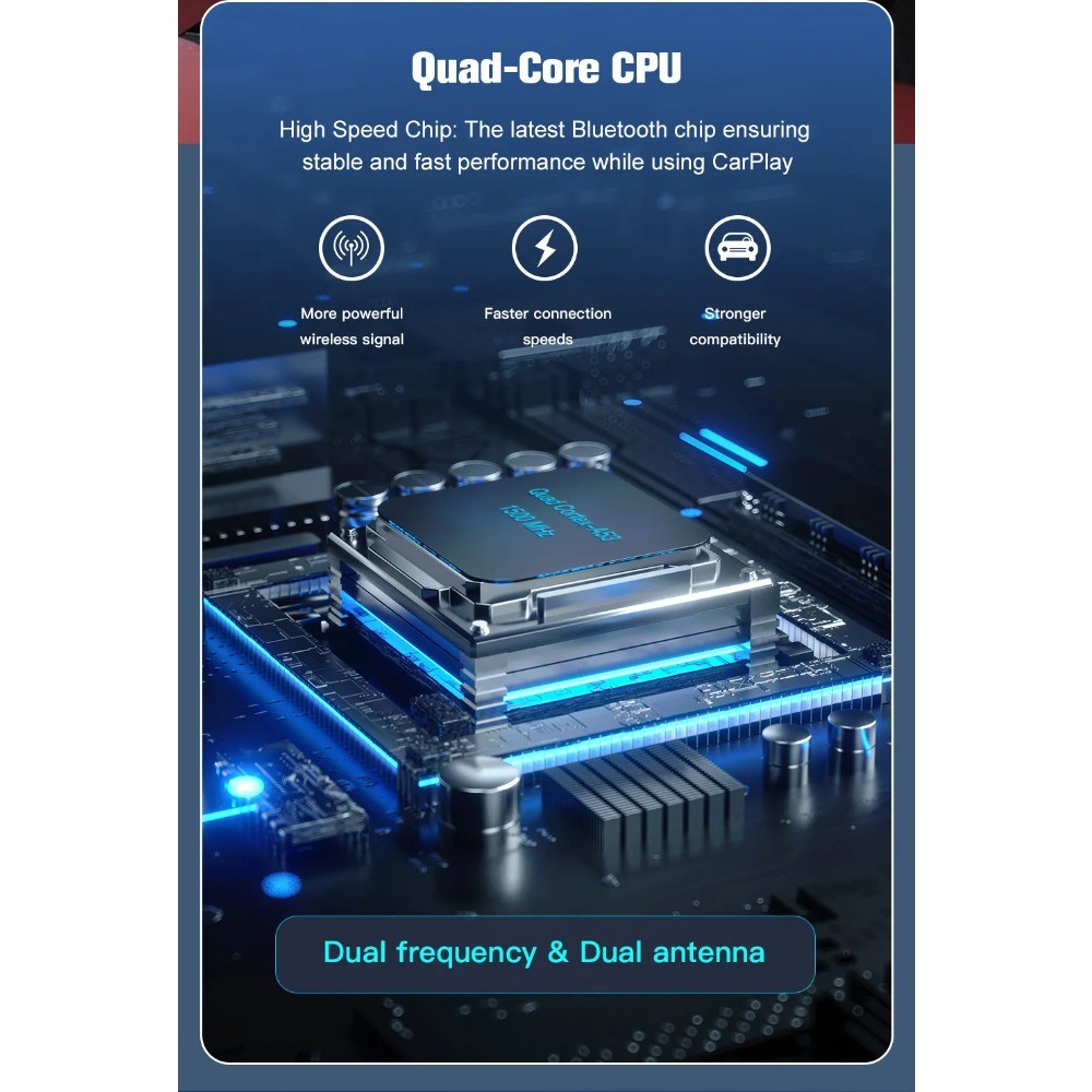 New Wireless Carplay Android Auto Smart Mini AI Box For Netflix Youtube ...