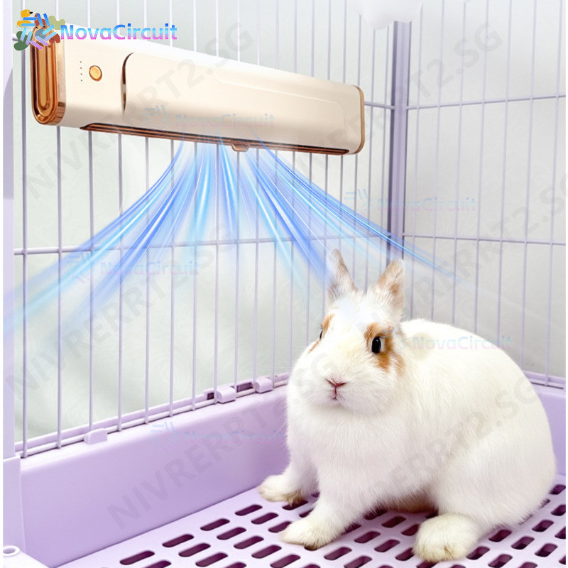 Rabbit Cooling Fan Hanging Cage Aircon Fan Totoro Guinea Pig Portable ...