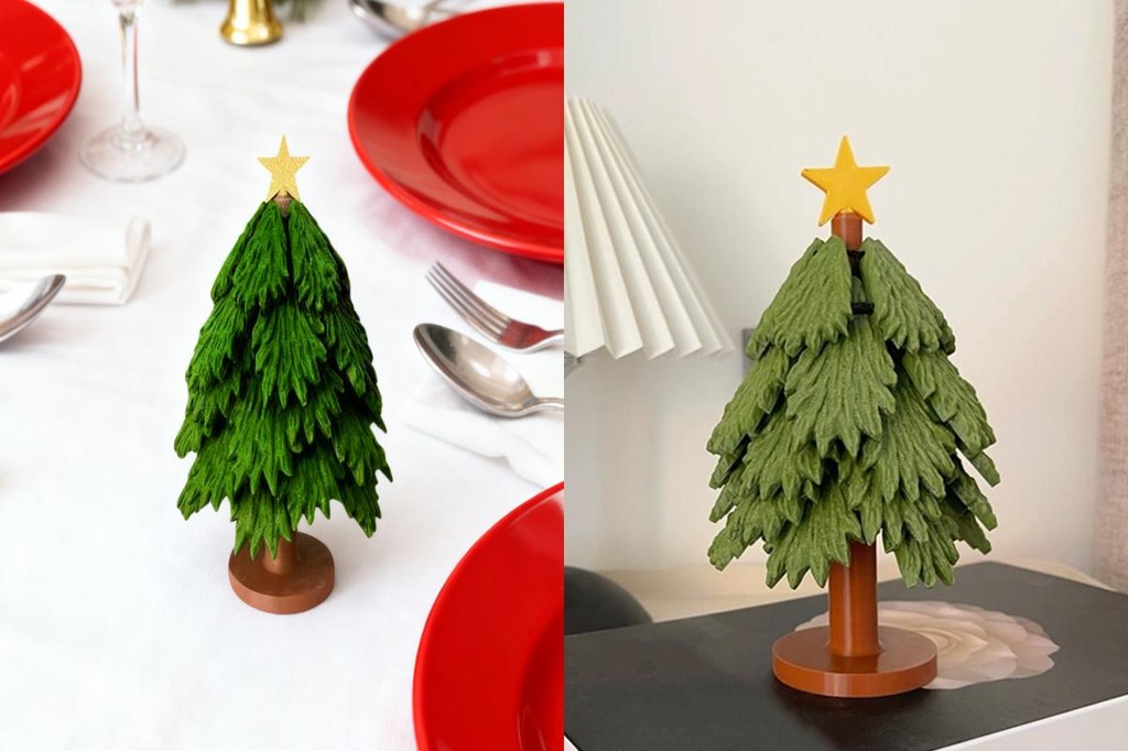 huobianj Fun Assembly Roller Coaster Festive 3d Printed Christmas Tree ...