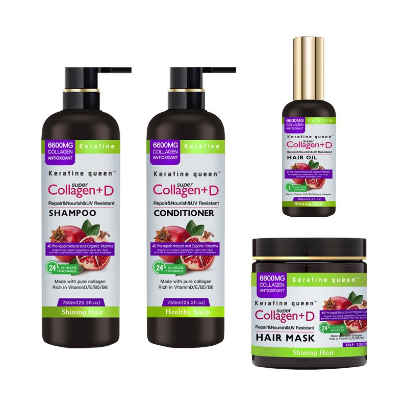 [New] New Keratin(Keratine Queen) Collagen+D shampoo 750ml/Conditioner ...