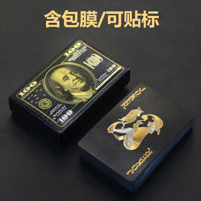 Dollar Playing Cards Gold Foil Playing Cards Local Tyrant Gold Black ...
