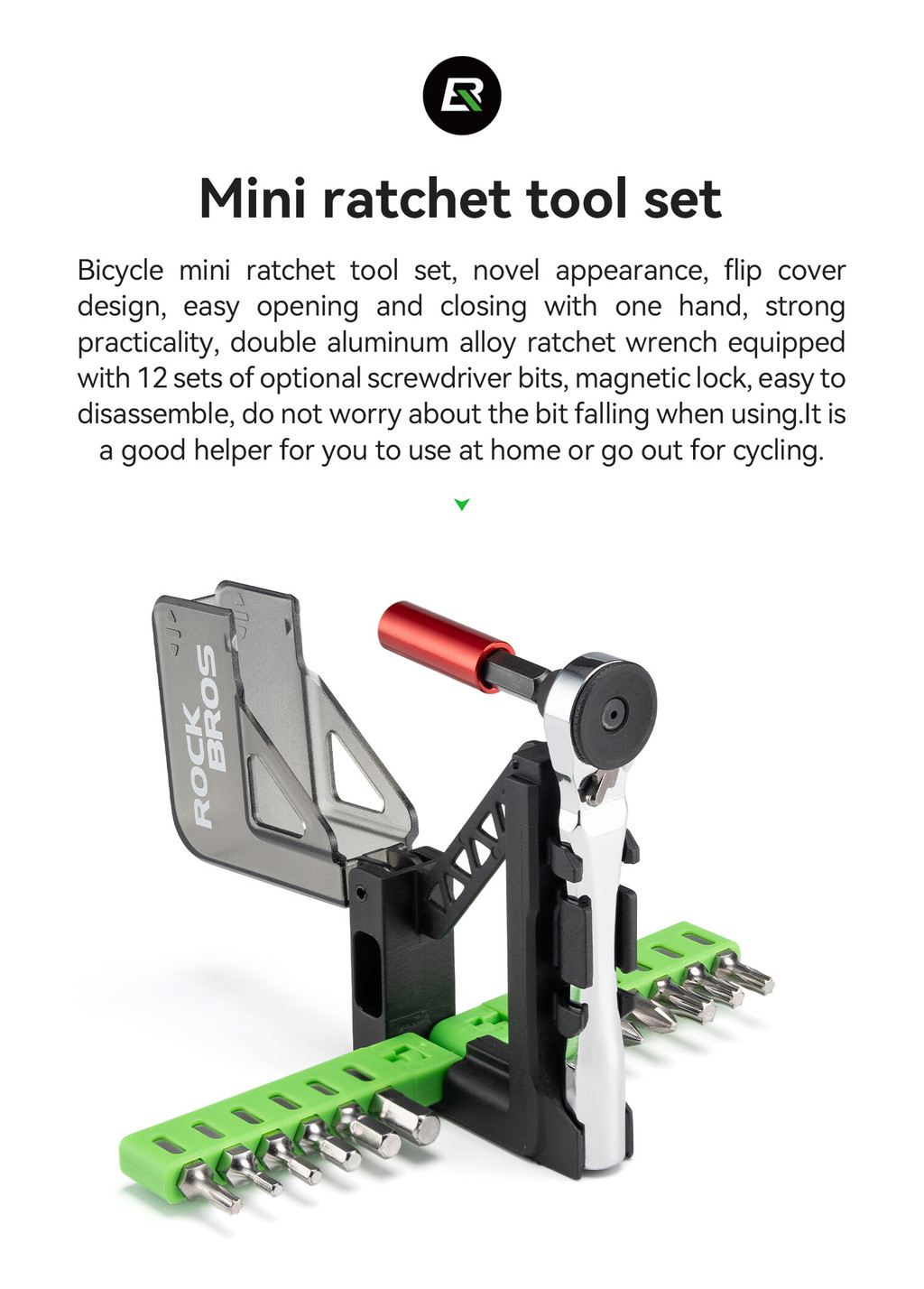 【3-day Delivery】ROCKBROS 12-Piece Ratchet Wrench Set Aluminum Alloy ...