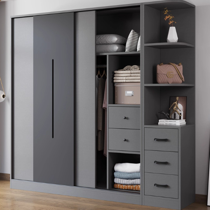 Wardrobe Simple Modern Economical Home Bedroom Small Apartment Solid ...