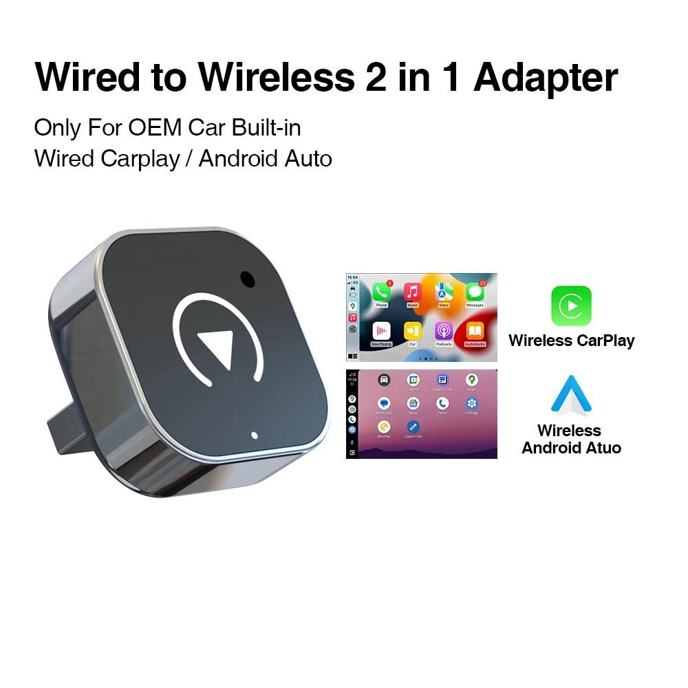 Wireless CarPlay 2in1 AI Smart Box Wireless Android Auto Adapter 2in1 ...