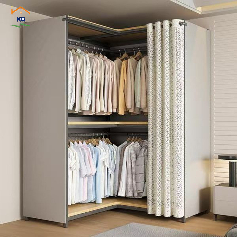 Ka Wardrobe For Bedroom Home Use Assembled Corner Cloth Wardrobe Sturdy ...