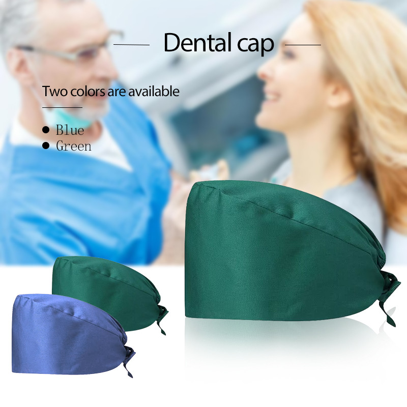 Solid-colored dental care cap man and womens Scrubs Caps Pet Grooming ...
