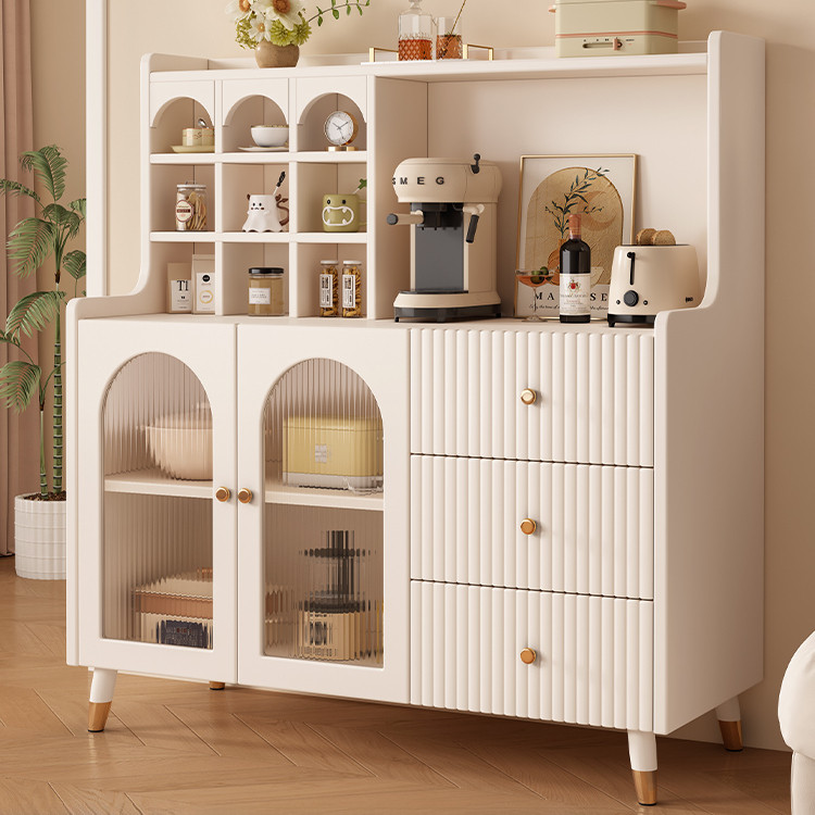Sideboard Cabinet Solid Wood Wall-Mounted Integrated Storage Cabinet ...