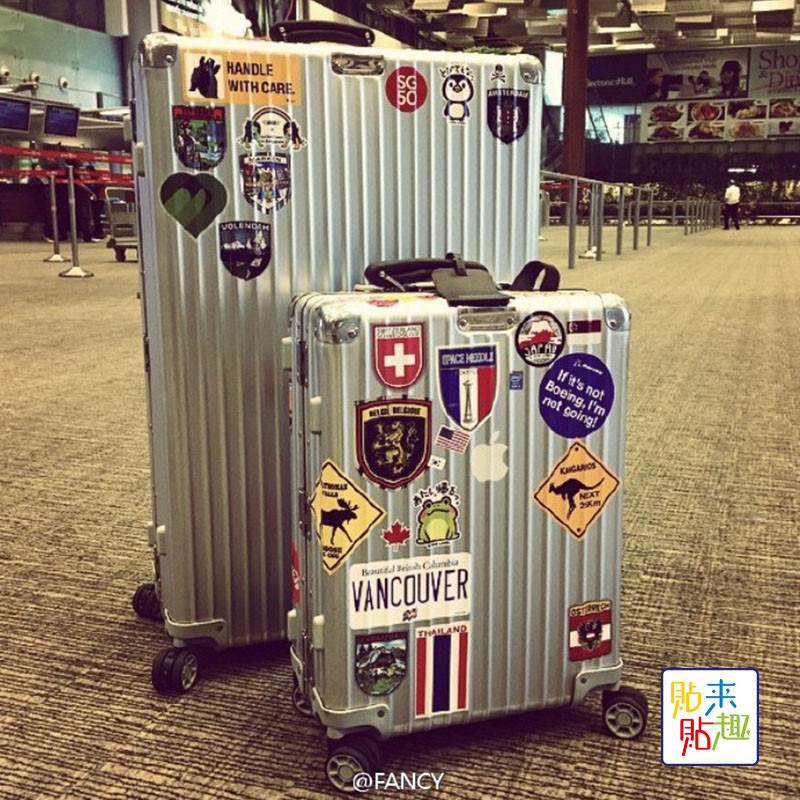 New *'High-End Influencer British Retro Art Luggage Sticker Rimowa ...