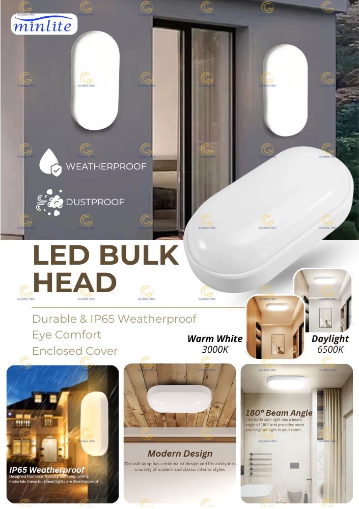 MINLITE 28W LED Bulk Head IP65 Weatherproof Lamp Outdoor Wall Lamp ...