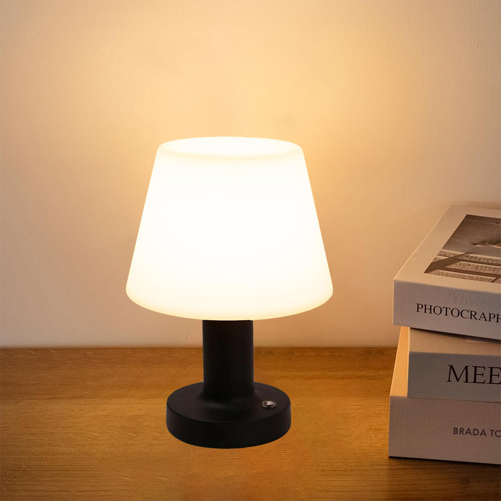 Mushroom Lamp Portable Wireless Touch Rechargeable Table Lamp Bedroom ...
